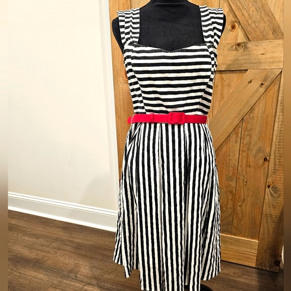 Collectif Vintage | Dresses | Collectif Vintage 5s Stripped Swing Dress ...